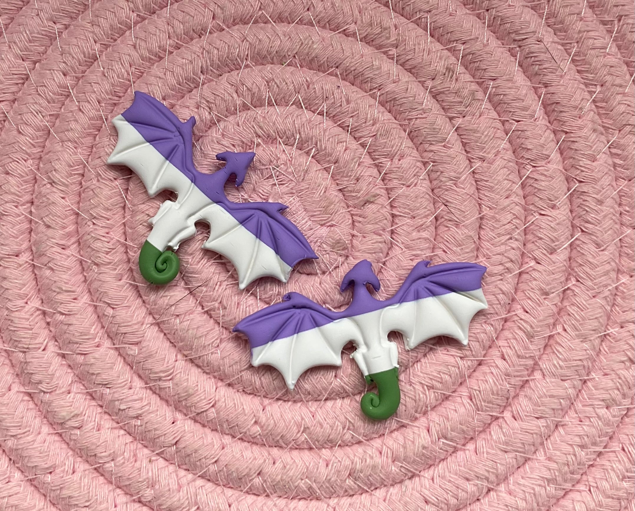 Genderqueer Dragons - NZ Polymer Clay Earrings – Elysiandesignz