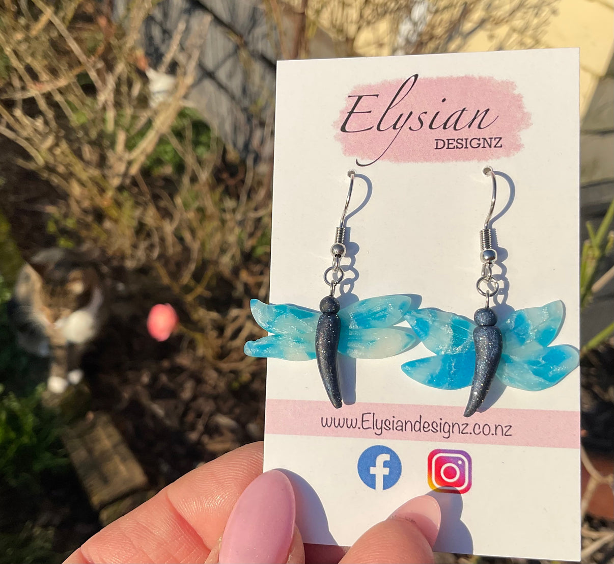 Dragonflies - Speckled Blue – Elysiandesignz