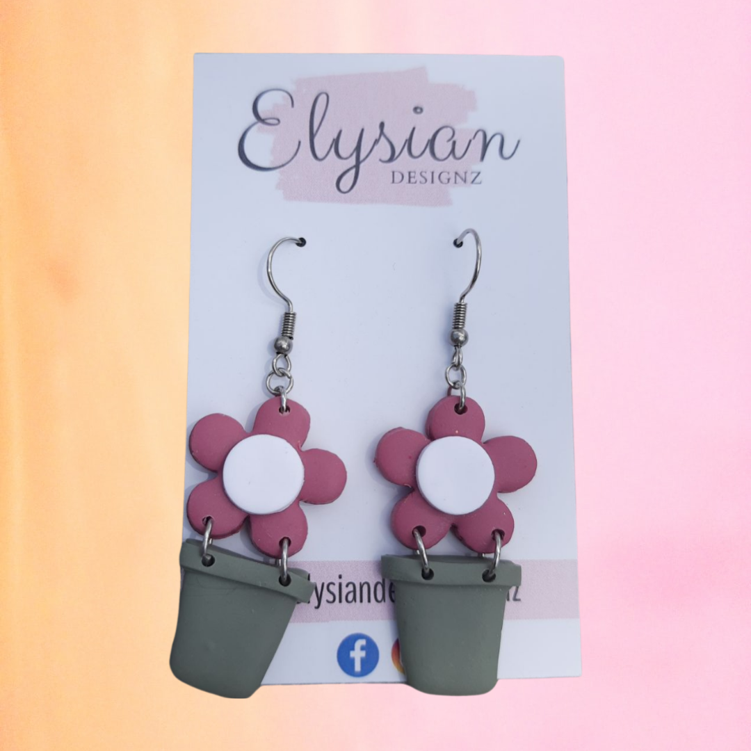 Flower Pot Danglies – Elysiandesignz